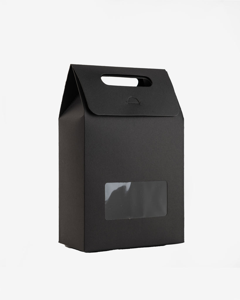 Black Kraft Gift Pack with Window (L), 10 pcs – Packeverything.com.sg